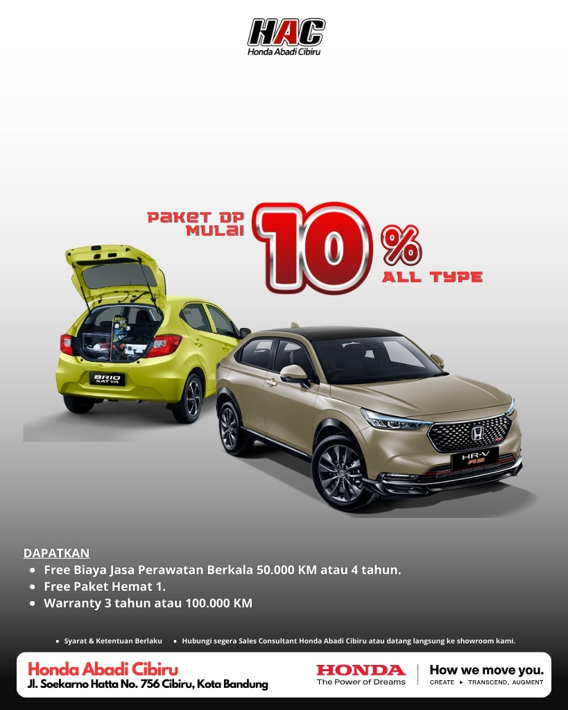 Promo September 2024 DP 10% - Honda Abadi Cibiru